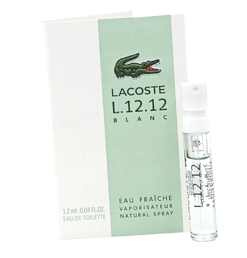 Мужская миниатюра туалетной воды Лакост Л 12 12 Бланк О Фреш / L 12 12 Blanc Eau Fraiche 1.2 мл