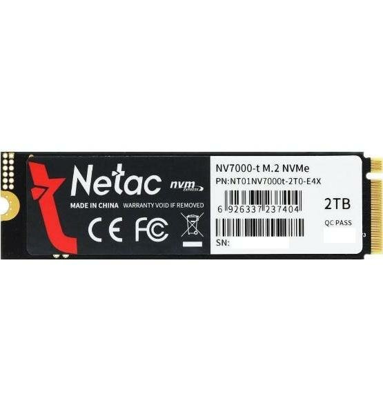 SSD накопитель Netac NV7000-t PCIe 4 x4 M.2 2280 NVMe 3D NAND 2TB