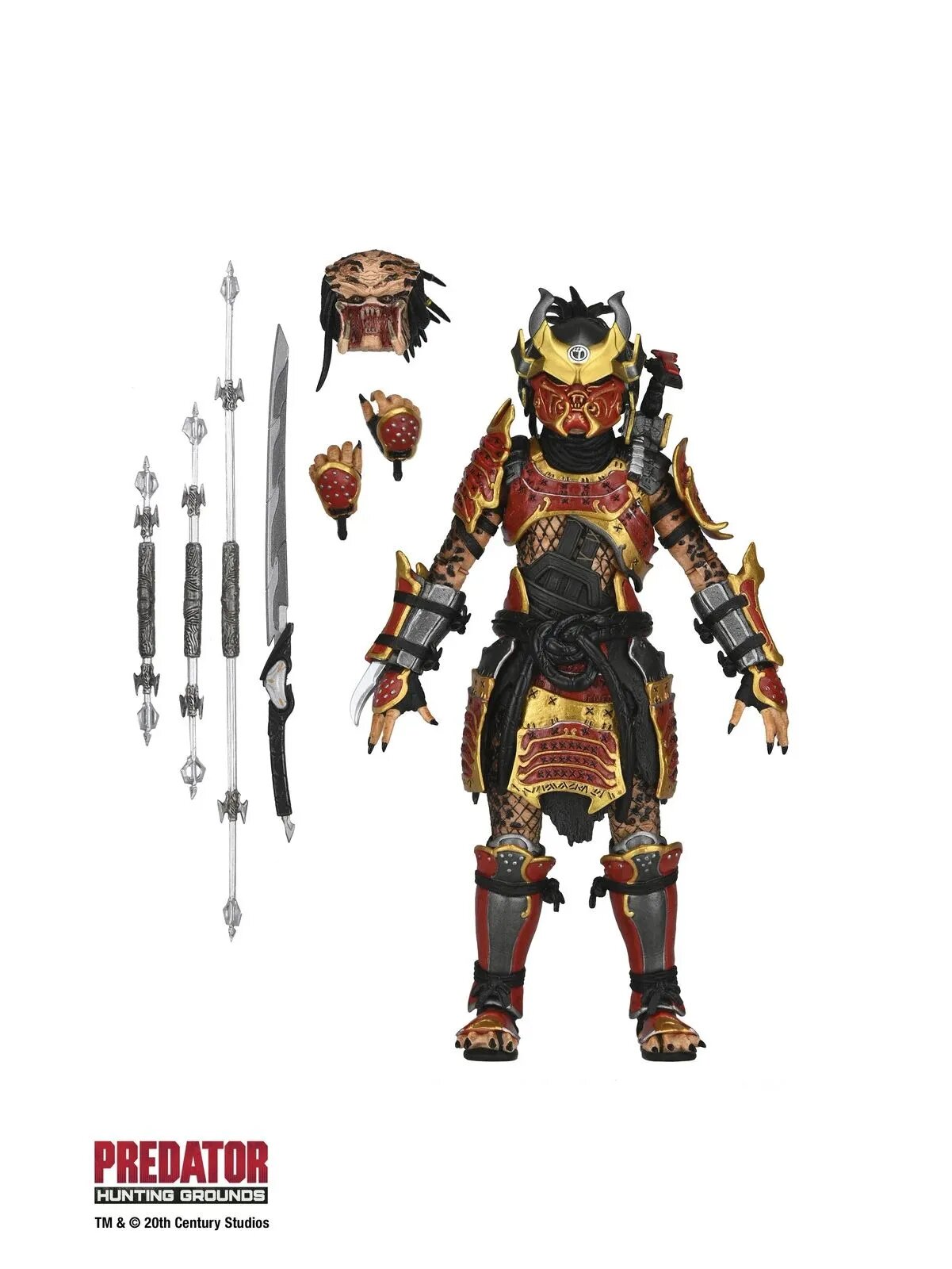 NECA Predator: Hunting Grounds Ultimate Samurai Predator Подвижная фигура статуи