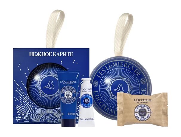 L'occitane Нежное карите, Подарочный набор ( шар новогодний).