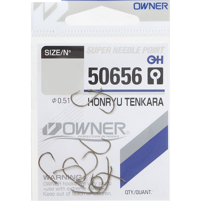 Крючки одинарные OWNER 50656 Honryu Tenkara #09 (12 шт/уп)