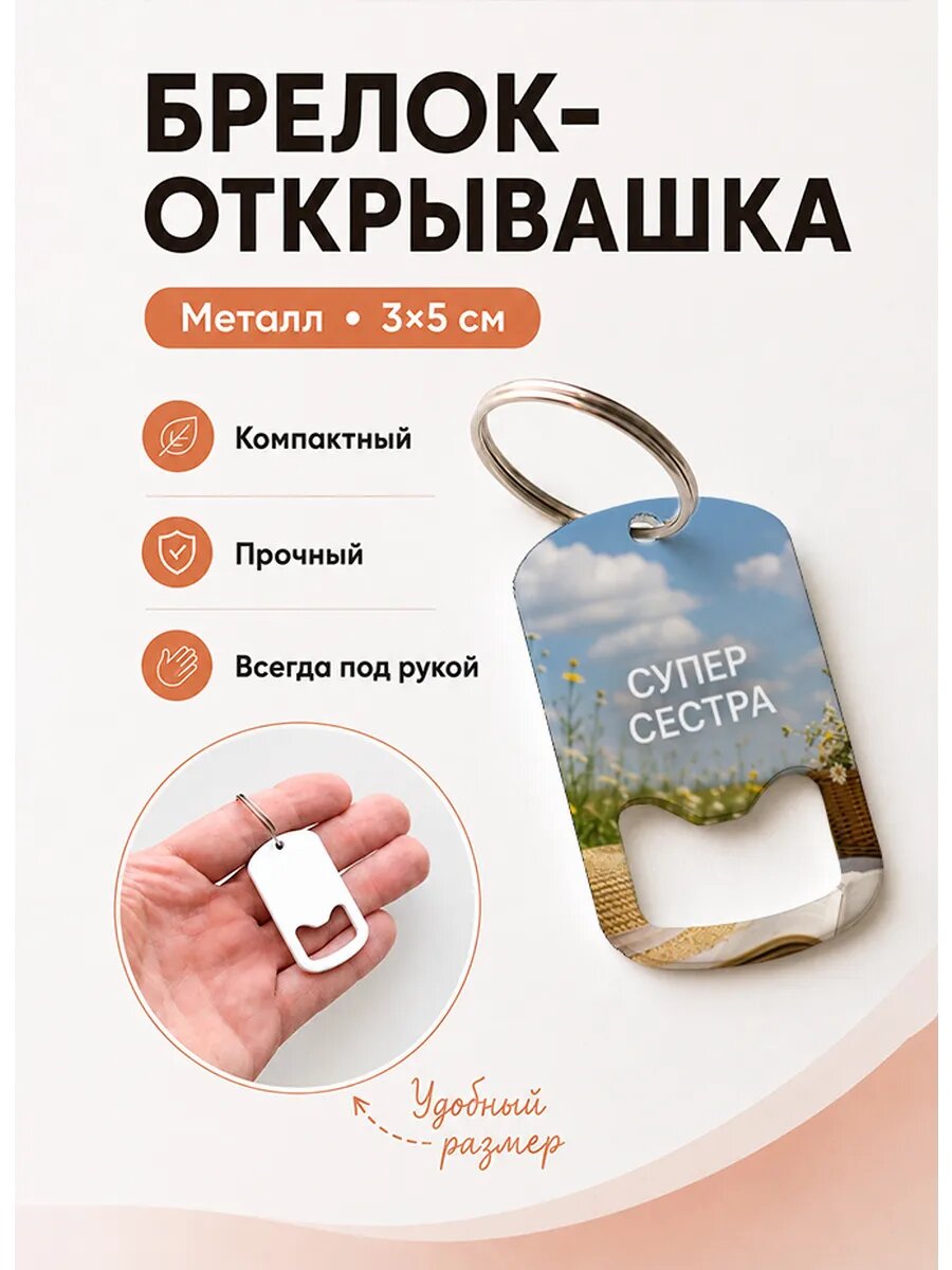Брелок открывашка "Пикник в Ромашках"