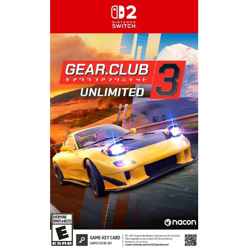 Игра Gear Club Unlimited 3 (Game-Key Card) (Nintendo Switch 2, русская версия) Eden Games Blu-ray диск 3+
