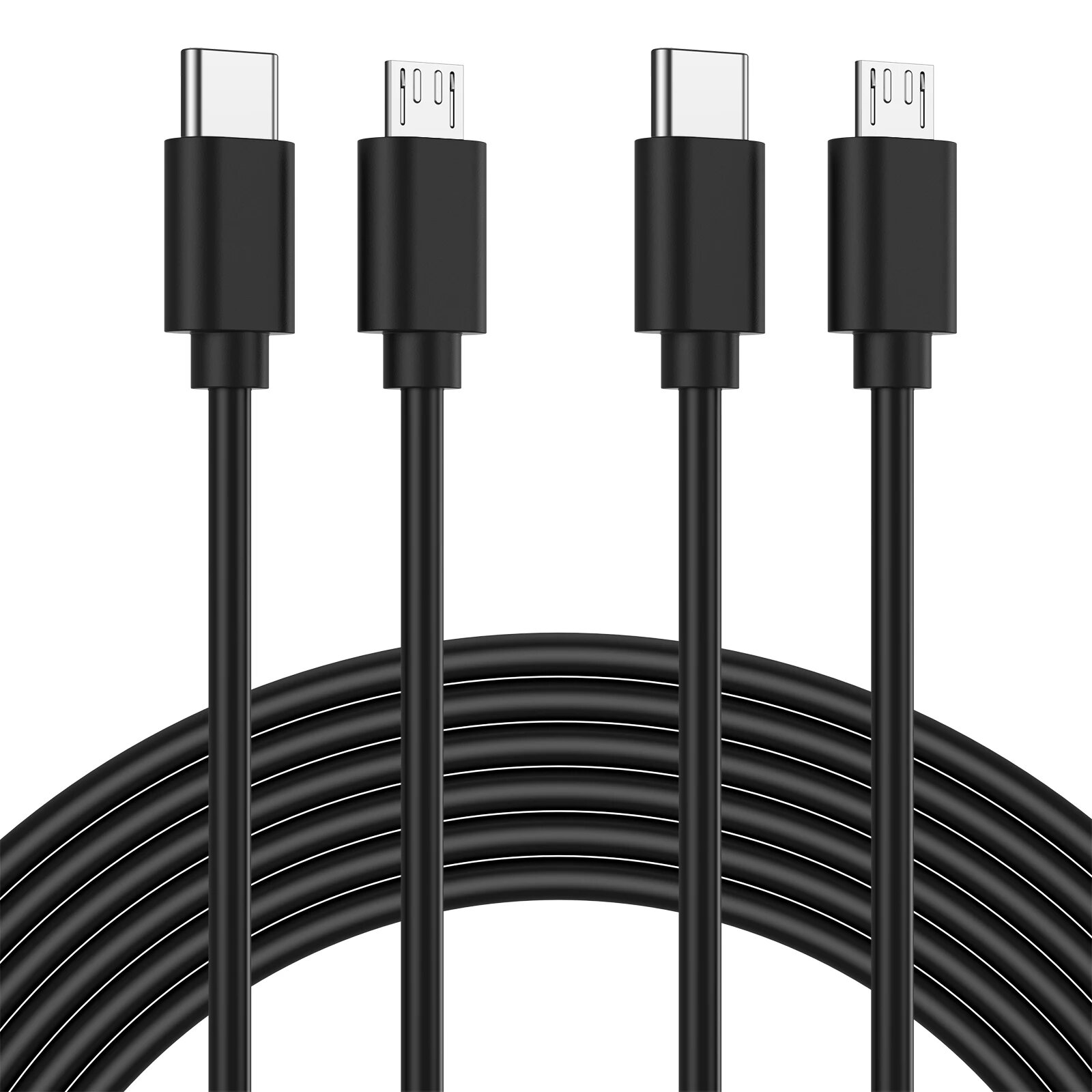 Кабель-адаптер Type-C На Micro USB, 1 М, 3А, Высокоскоростная Синхронизация Данных И Зарядка 2PCS