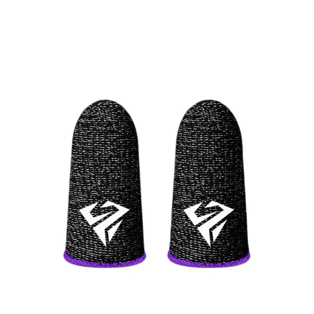 2 пары игровых напальчников сверхпроводящего волокна Фиолетовый, Purple-2
