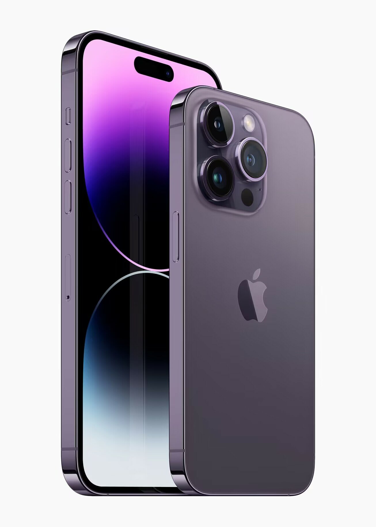 Смартфон Apple iPhone 14 Pro 128 ГБ, две сим‑карты，Экран 6.1" OLED，отличная основная камера，глубокий фиолетовый