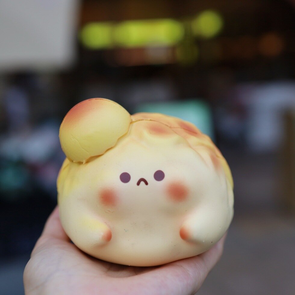 Игрушка антистресс Булочка Мелон Пан PU, Мягкий Хлеб Squishy, Игрушка Для Снятия Стресса, Медленно Возвращающаяся