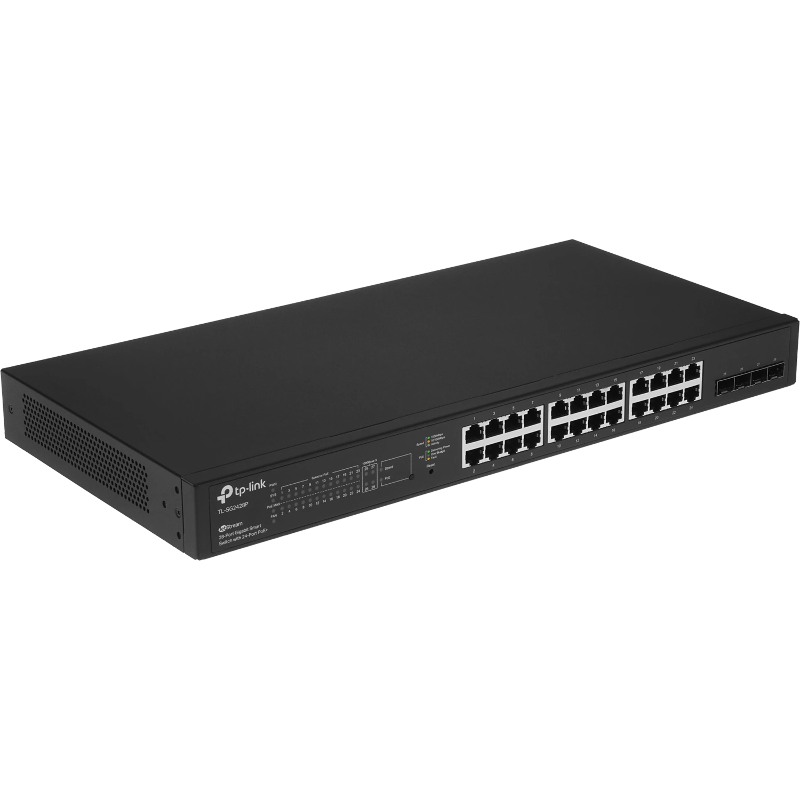 Коммутатор/ 28-Port Gigabit Smart Switch with 24-Port PoE+, 24? Gigabit PoE+ Ports, 4? Gigabit SFP Slots
