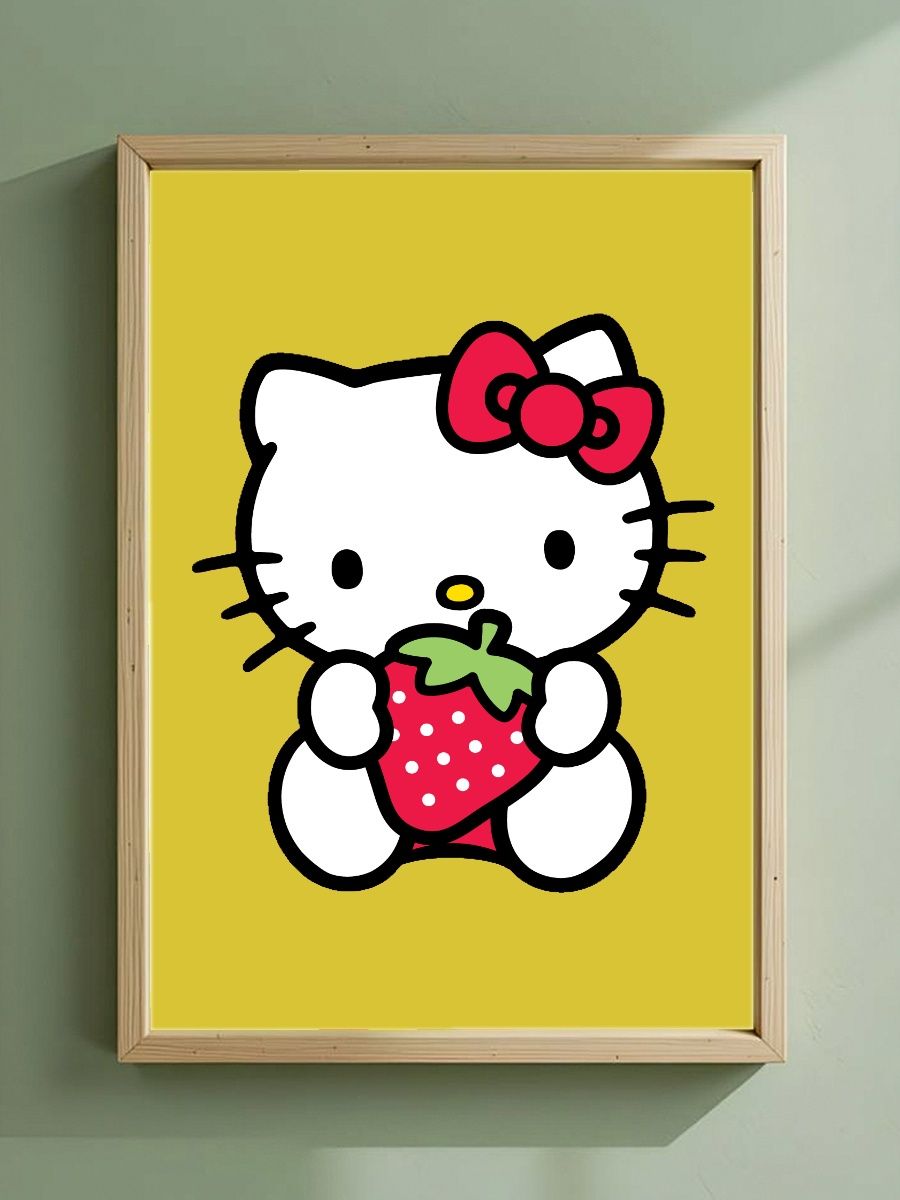 Постер, плакат на стену "Hello Kitty / Хеллоу Китти" 42 см х 29,7 см (А3), Без Рамы