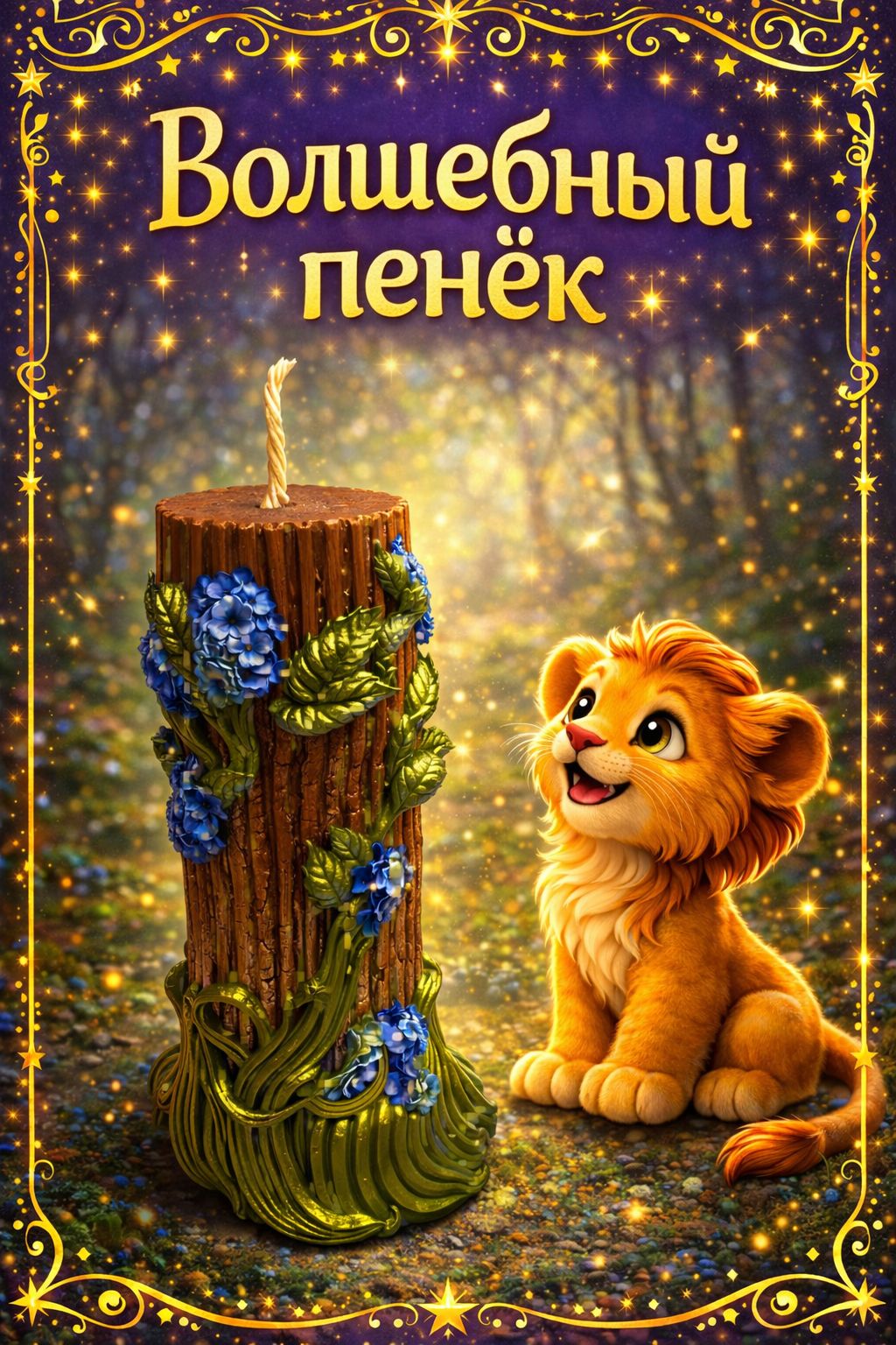 Свеча-раскраска Волшебный пенёк