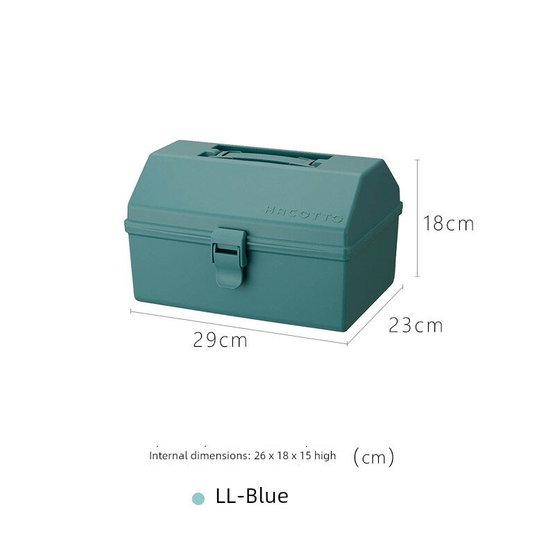 Пластиковый органайзер для инструментов размером LL синего цвета 29x23x18 см переносная упаковка для мелких инструментов