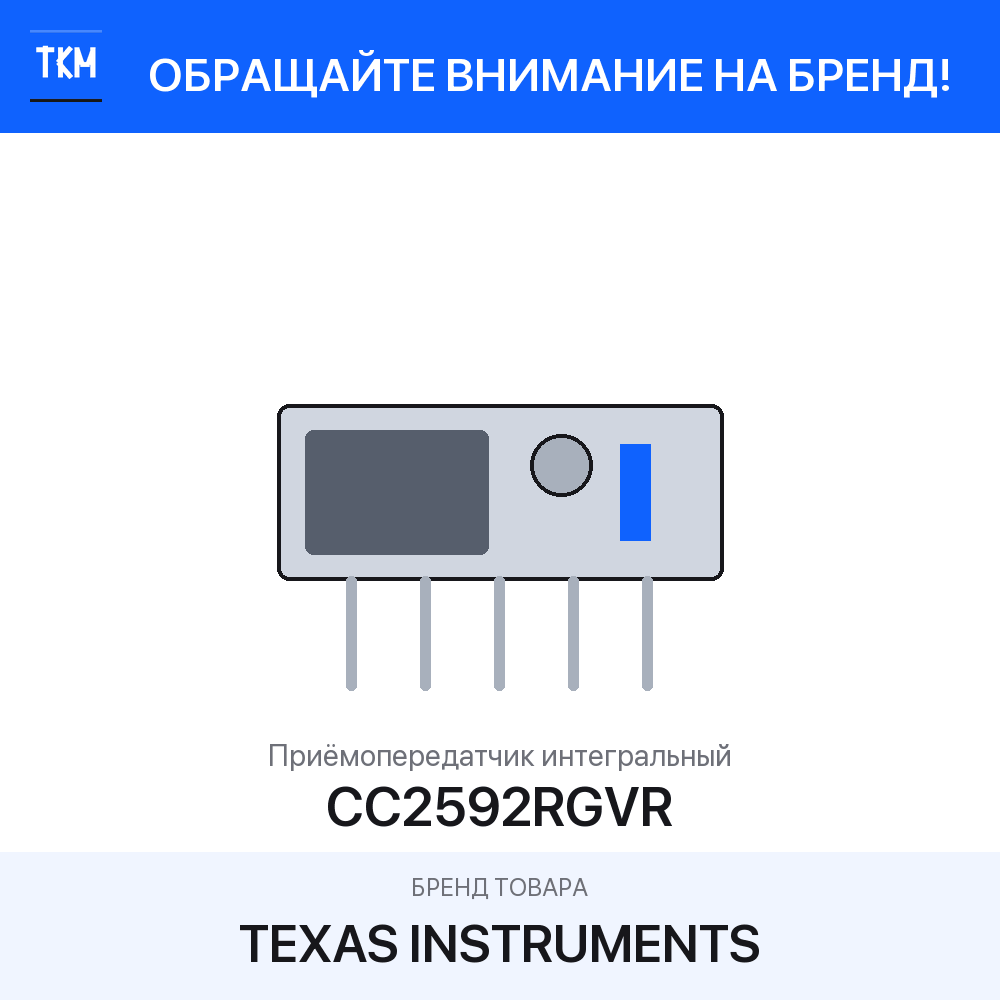 Приёмопередатчик интегральный CC2592RGVR Texas Instruments