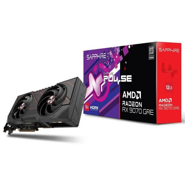 11354-01-20G Видеокарта Sapphire RX 9070 GRE GAMING OC 12GB GDDR6 192bit 2xDP 2xHDMI 2FAN RTL