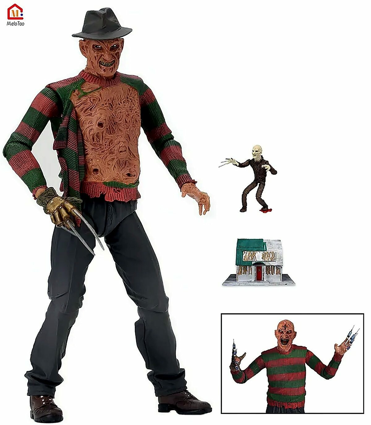 Фигурка Кошмар на улице Вязов Фредди Крюгер (A Nightmare on Elm Street Freddy Krueger), 18 см, коллекционная, NECA
