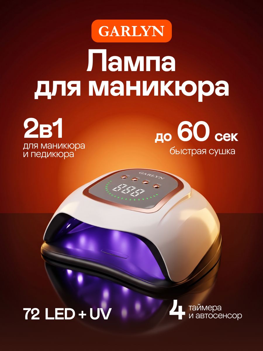 Лампа для маникюра и педикюра GARLYN Unail V1. Настольная, портативная, профессиональная