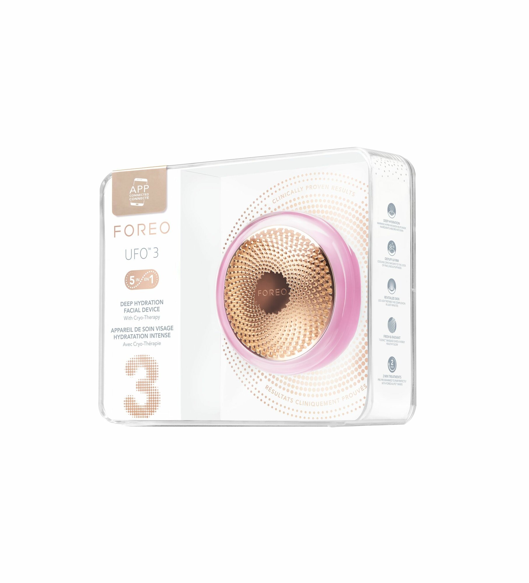 FOREO UFO 3 Электрический прибор для лица с термо и криотерапия, LED-терапия и пульсации T-Sonic