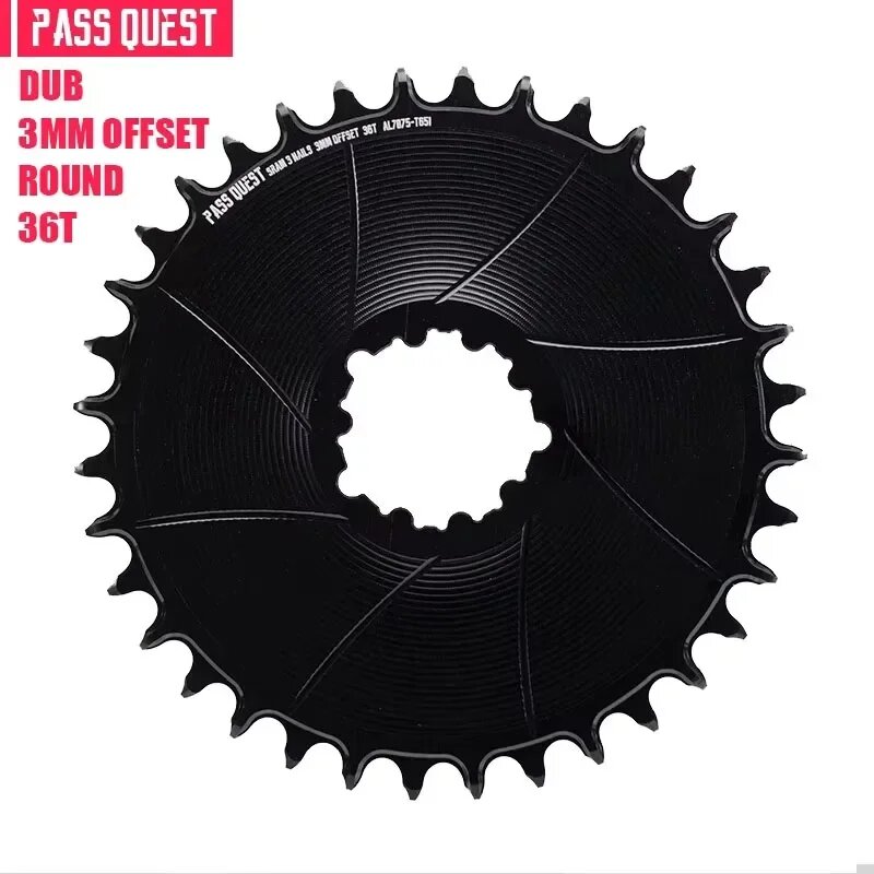 PASS QUEST Звезда цепь SRAM 3bolt BOOST BLACK ROUND 36T