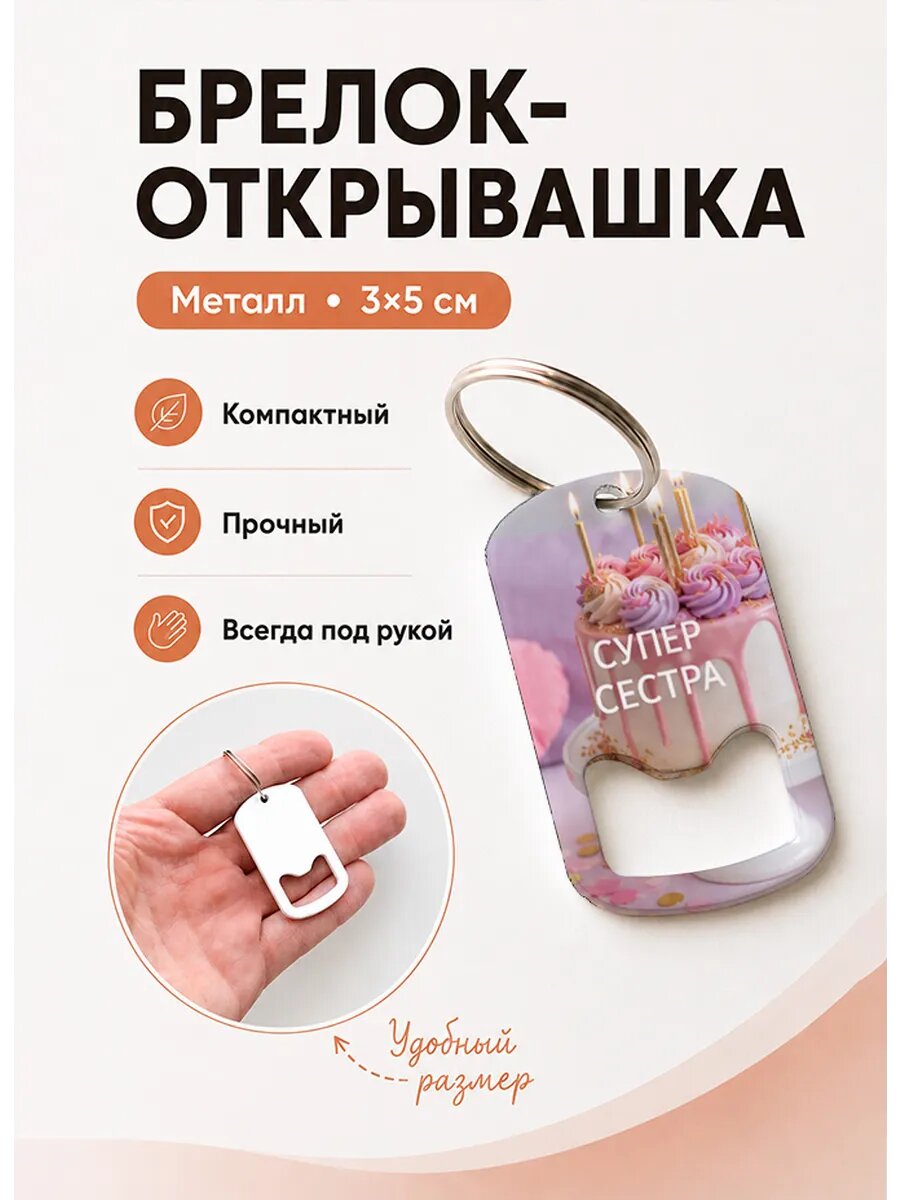 Брелок открывашка "Праздничный Торт"