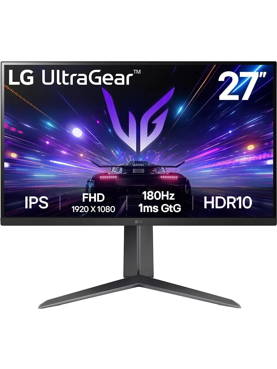 LG 27" Монитор LG 27GS65F-B. ARUZ Монитор 27" UltraGear 27GS65F-B IPS 1920x1080, 180 Гц, 1 мс, 16:9, 400 кд/м2, 1xHDMI, 1хDP, 1x3.5 мм, черный (27GS65F-B. ARUZ), IPS, 1920x1080, 180 Гц, черный