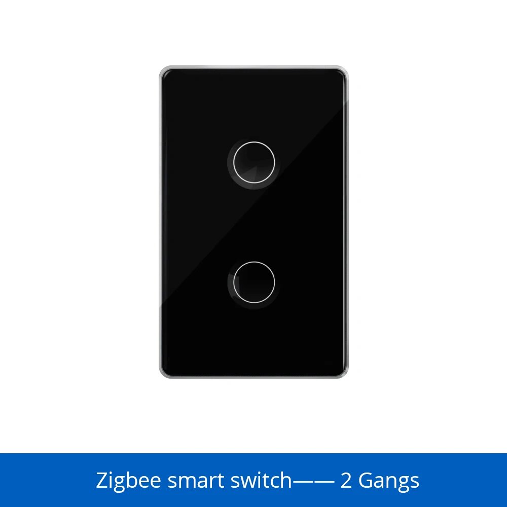 Умный выключатель света Zigbee 2 Gangs