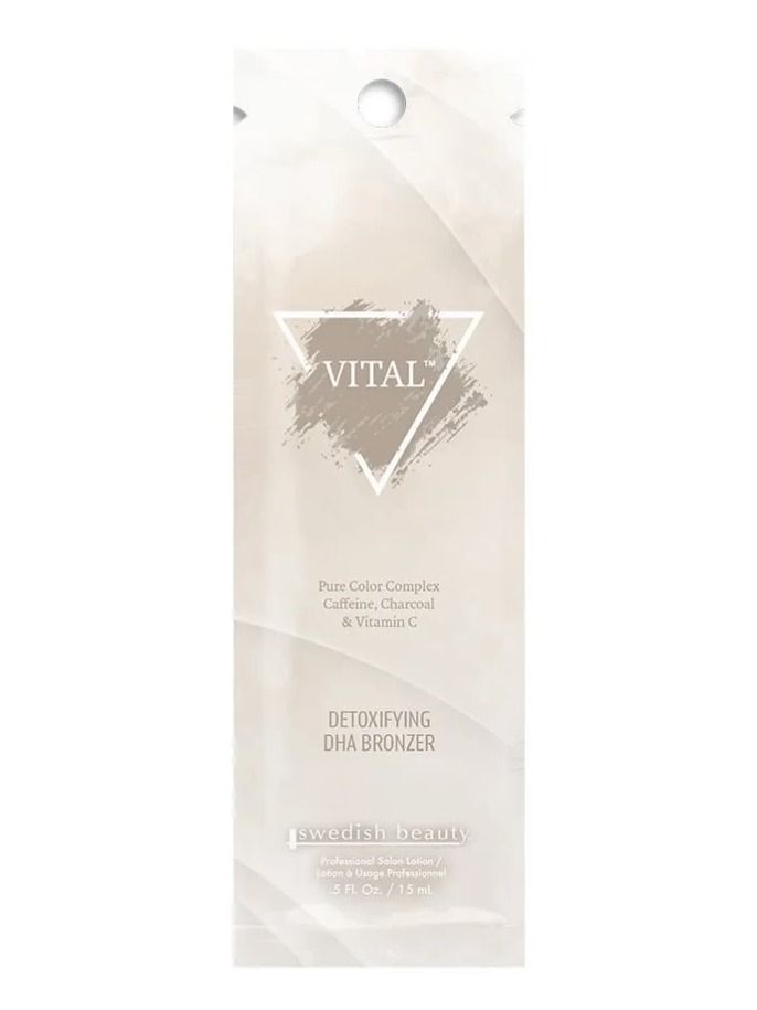 Swedish Beauty, Vital Detoxifying DHA Bronzer, лосьон для загара в солярии с бронзирующим комплексом, 15 мл