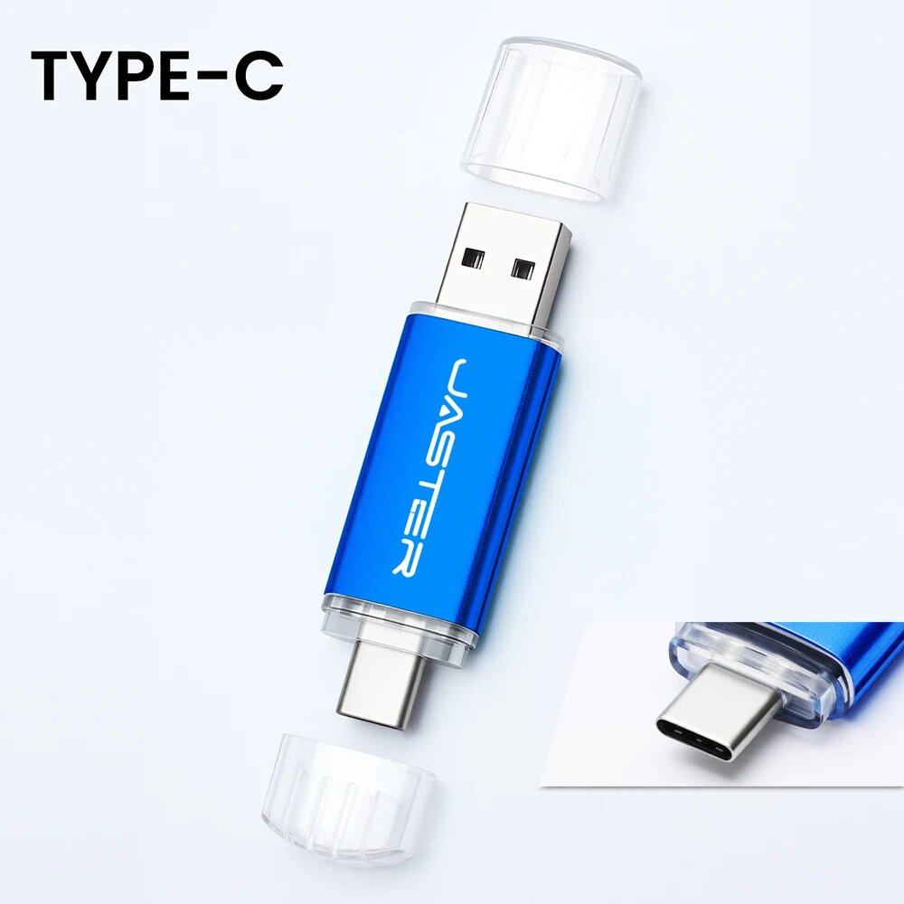 JASTER USB 2-в-1 Type-C, 4 ГБ, Синий