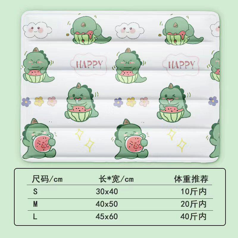 Кошачья подстилка охлаждающая арбузный динозавр L размер 60x45см для кошек до 30кг