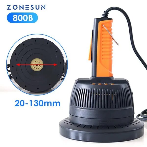 Ручной Индукционный герметик ZONESUN, портативная Электромагнитная Машина Для Запечатывания бутылок, алюминиевая фольга, крышки пластиковых флаконов 20-130mm