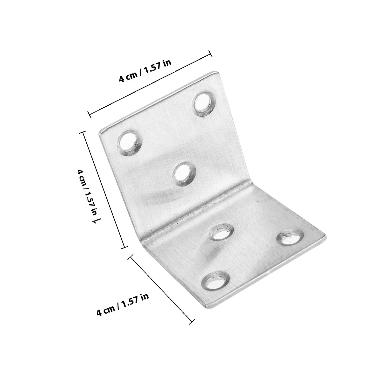10 Шт Л-образные Накладки Из Нержавеющей Стали Уголки Для Монтажа 6x4cm