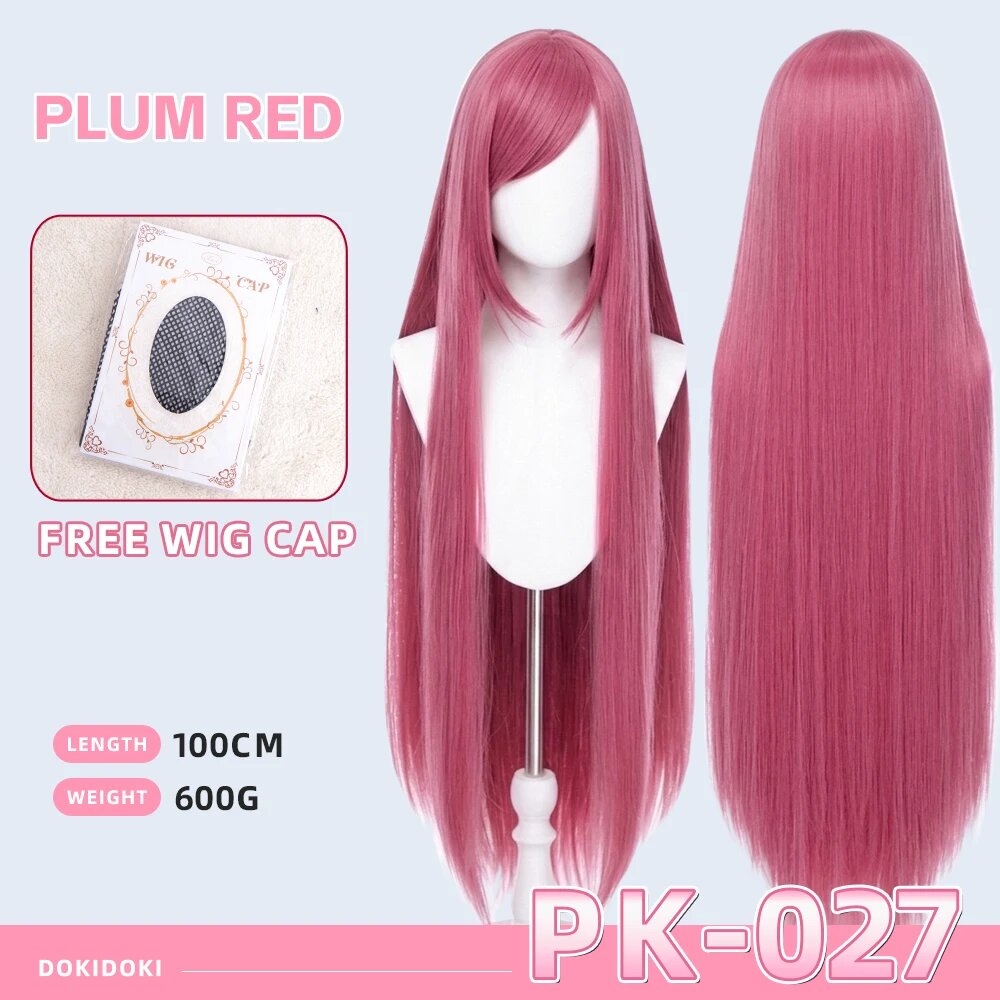 Розовый парик DokiDoki для косплея Розовый, Pink-027