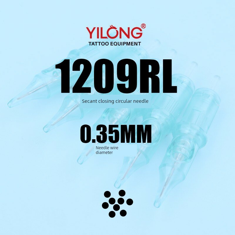 YILONG 1209RL Одноразовые иглы с закрытой линией разреза круглые упаковка 20 шт для профессионального использования