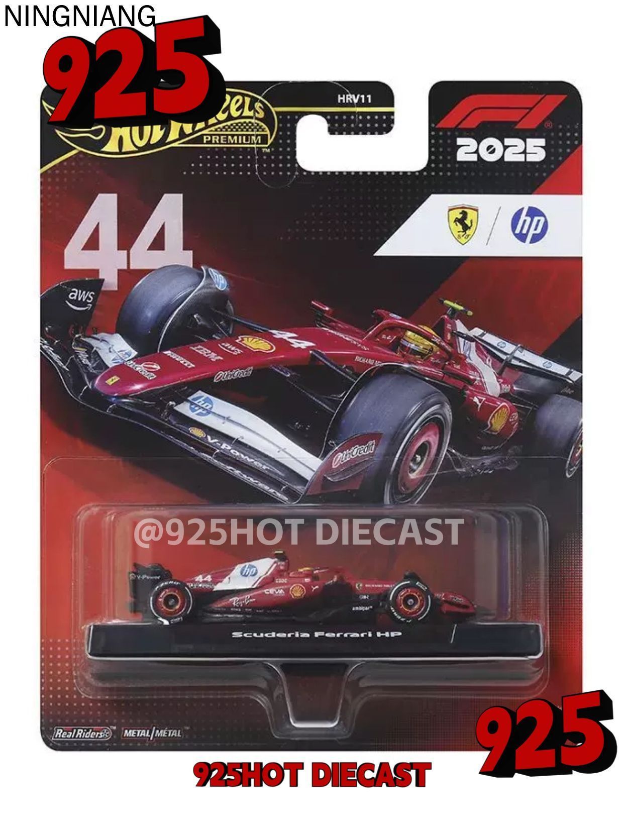 Машинка 925HOT WHEEL F1 2025 HRV11 #44 Ferrari F1 Charles Leclerc