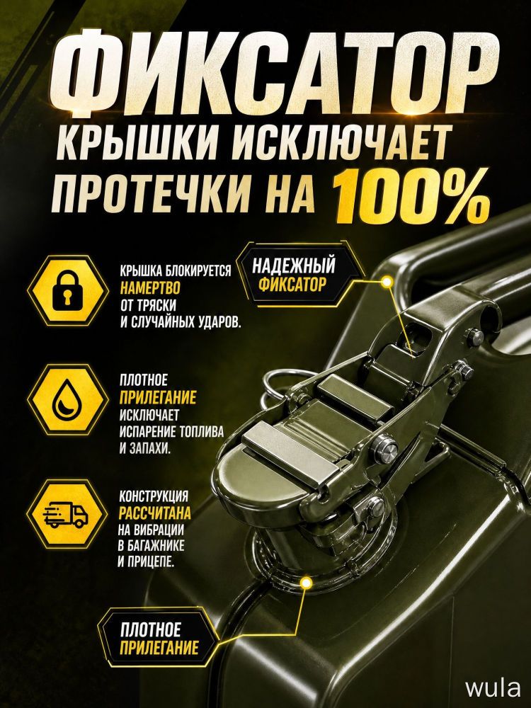 Канистра бензин 20 л стальная