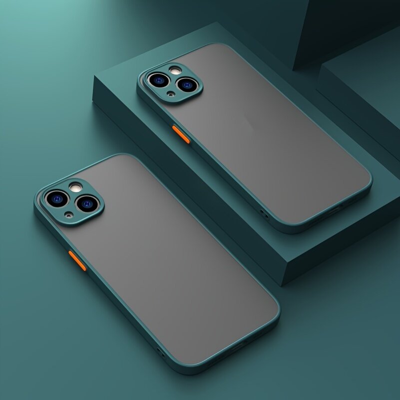 Матовый чехол для смартфона, тёмно-зелёный