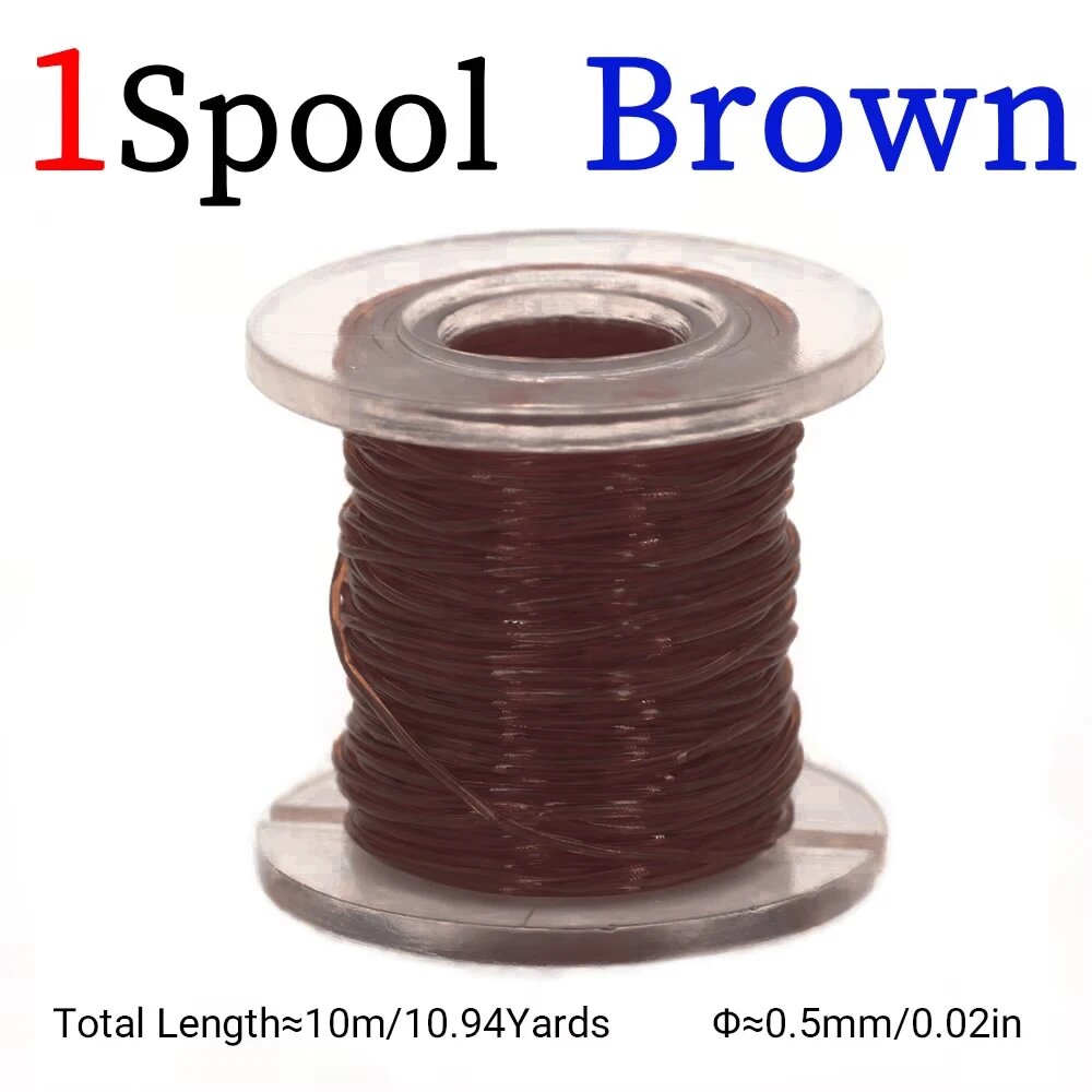 Коричневая эластичная нить 1Spool Brown, 10м