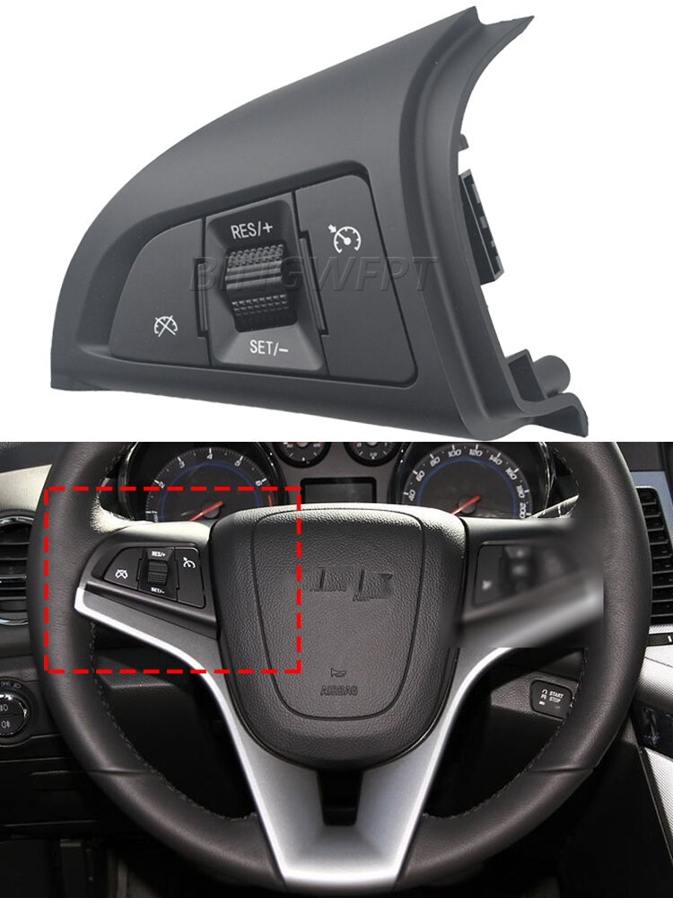 Для Chevrolet Cruze 2009-2014 новая кнопка на руле, автомобильный переключатель круиз-контроля с подсветкой Автозапчасти
