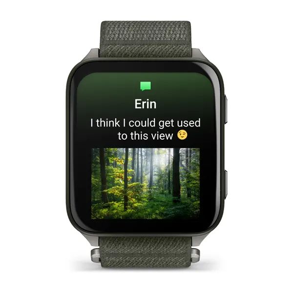 Смарт-часы Garmin Venu X1 Moss с титановым корпусом и нейлоновым ремешком (010-02980-03)