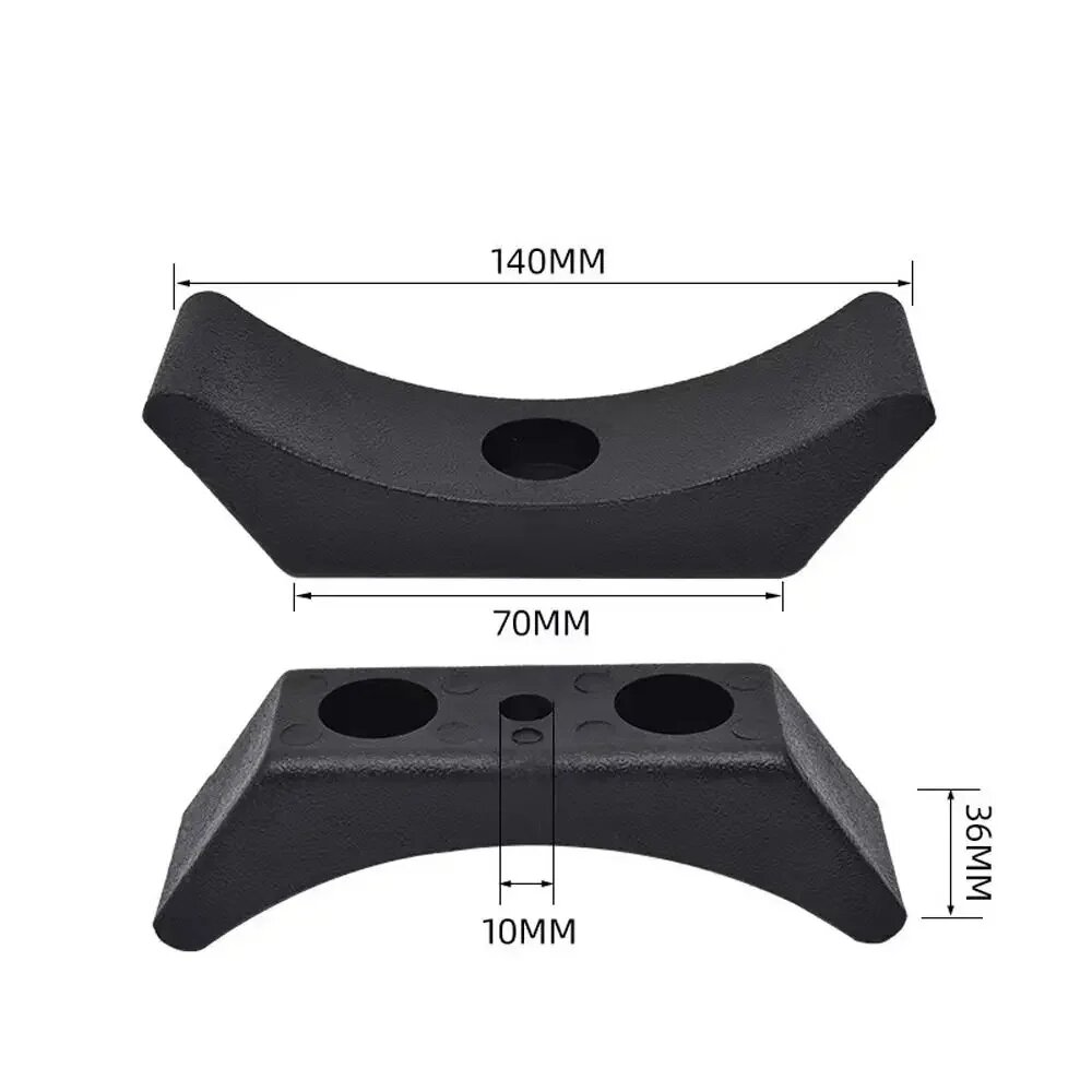Пластиковые седла для гантелей Black+Yellow Черный, black-140mm