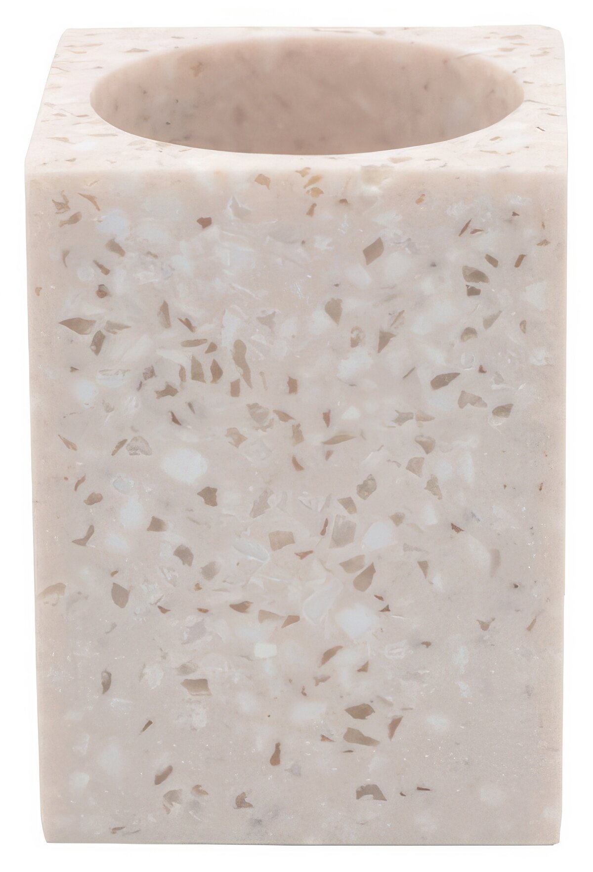 Стакан для зубных щеток VITARTA Pink sand полирезин бежевый