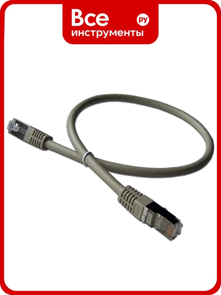 Патч-корд LANMASTER RJ45-RJ45, 4 пары, FTP, категория 6, 10 м, серый, LAN6-S45-45-10.0-GY