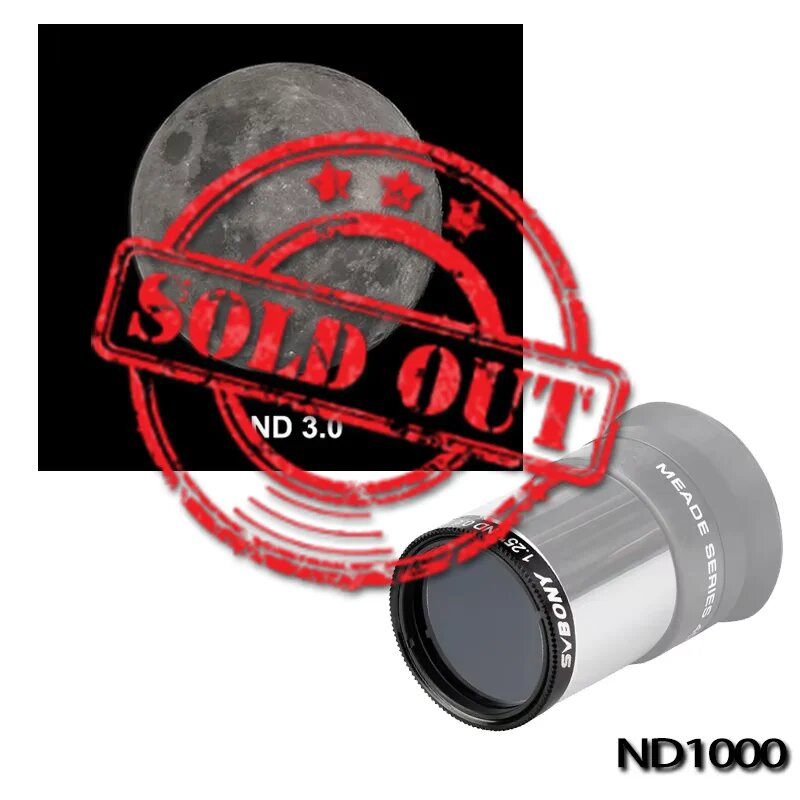 Svbony ND фильтр для телескопа 1.25", набор ND4/ND8/ND16/ND1000 SV139 ND1000