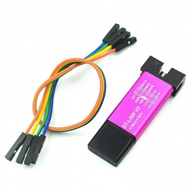 Программатор ST LINK, ST-Link V2 Mini, STM8, STM32 кабель DuPont