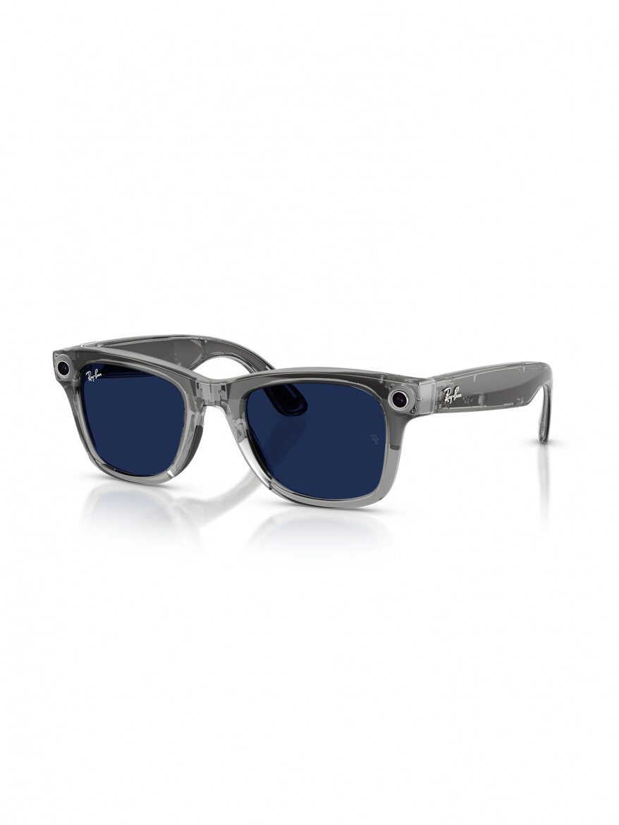 Умные очки Ray-Ban Wayfarer, Shiny Transparent Grey/Transitions Sapphire (150-50) gen 2