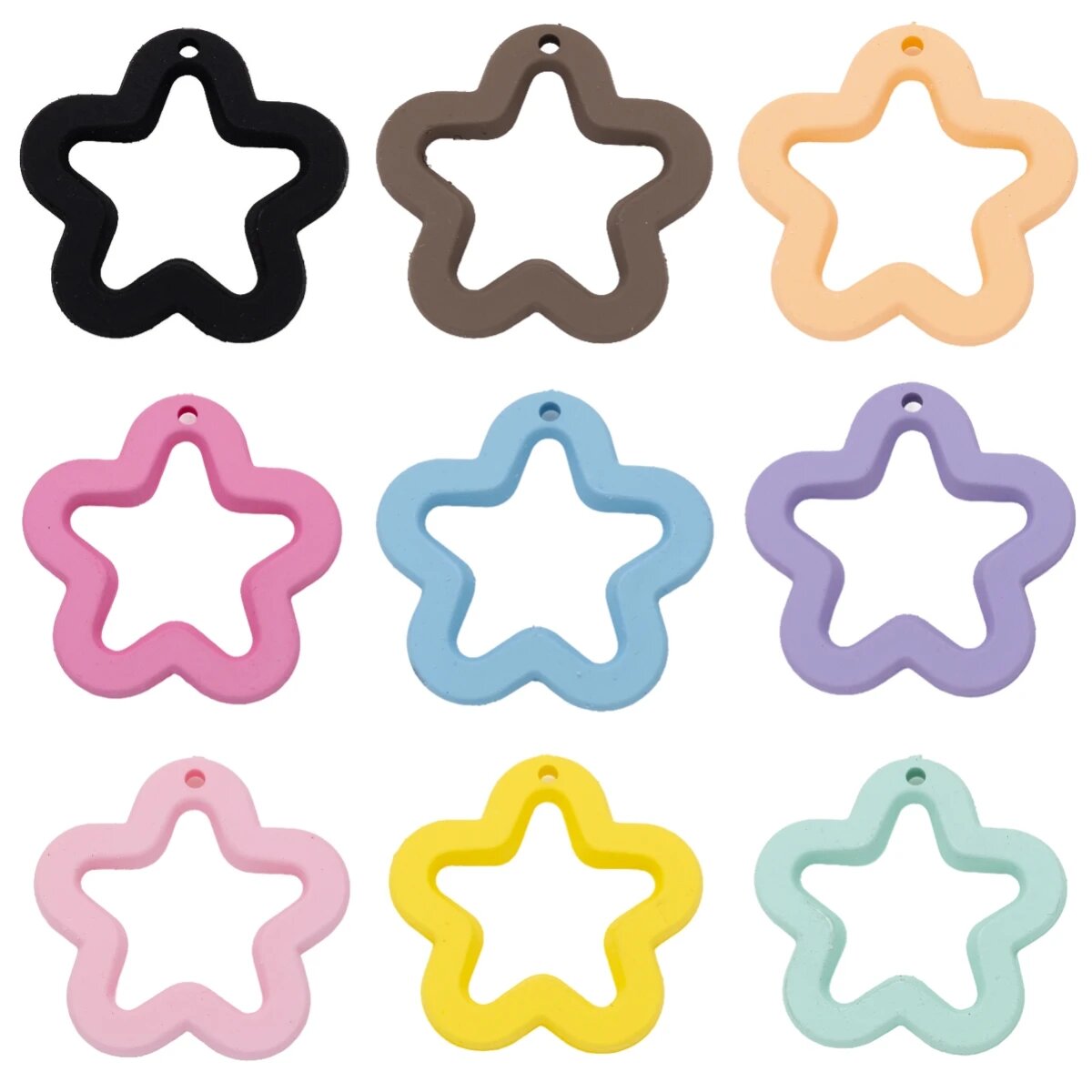 10 шт. акриловых цветочков сливы для бижутерии Mixed color