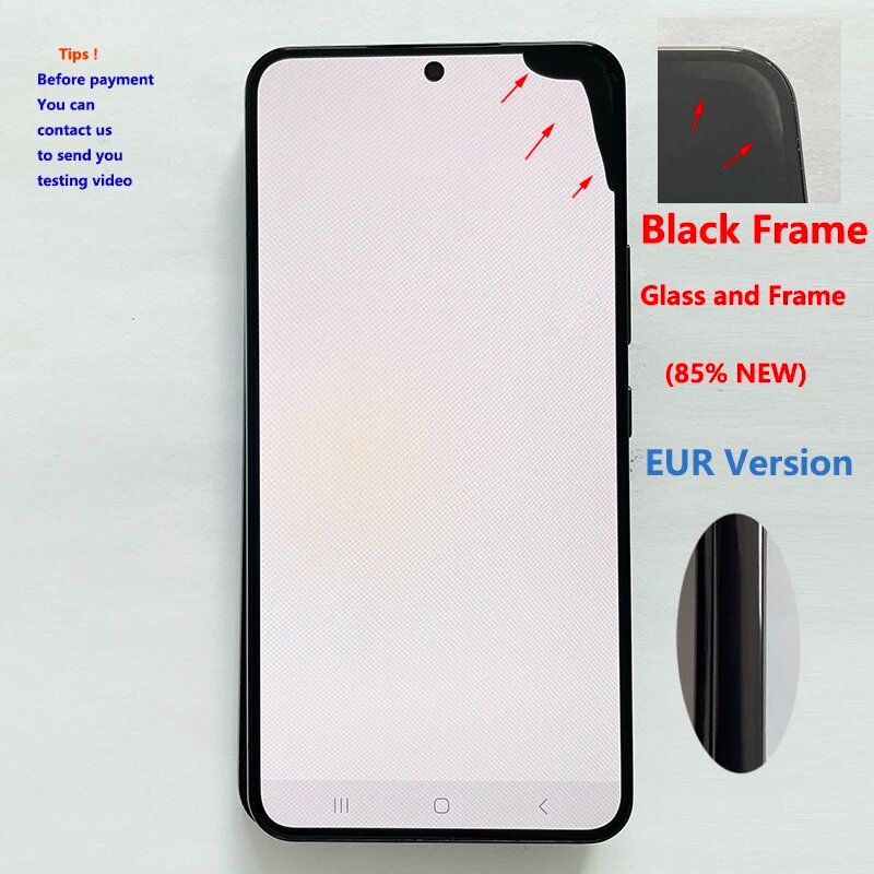 120 Гц AMOLED S22 ЖК-дисплей для Samsung S22 5G S901 S901B S901B/DS ЖК-дисплей с дигитайзером сенсорного экрана заменяет дефект с рамкой