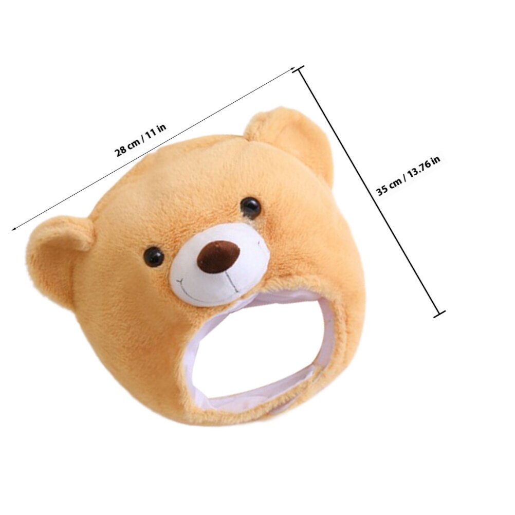Lovely Plush Bear Headdress For Party Photo Prop With Brown Color 35 00X28 00X8 00Cm
