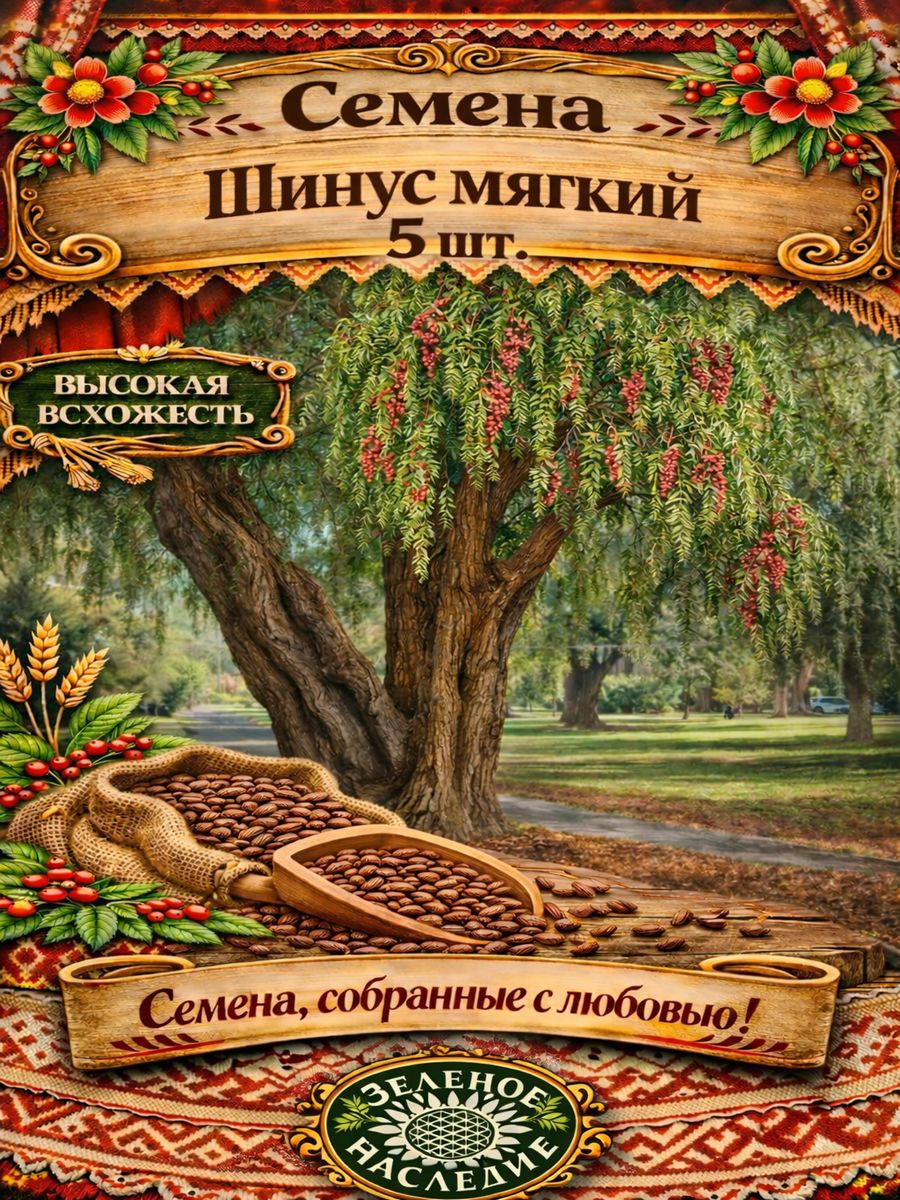 Семена Шинус мягкий - Перуанский перец (лат. Schinus molle) 5 шт