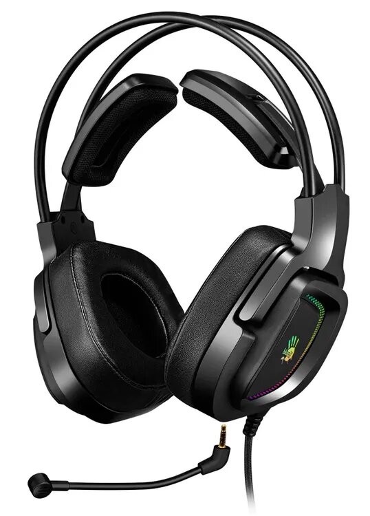 Гарнитура игровая A4TECH Bloody G575, для компьютера, мониторные, проводные, черный