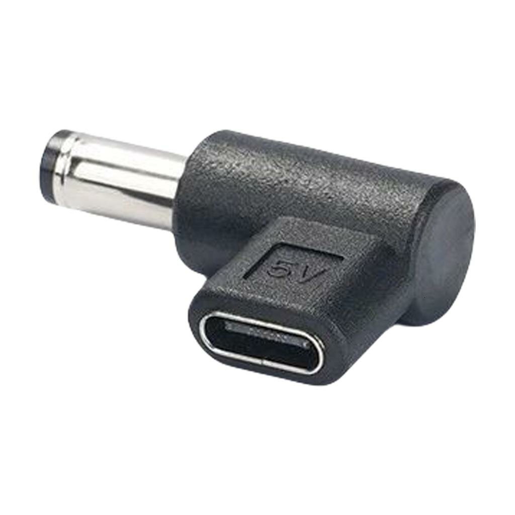 Разъём 5.5x2.5/3.0x1.1/3.5x1.35/4.0x1.7/4.8x1.7/5.5x2.1 мм на USB C 90°, 5.5x2.5 мм