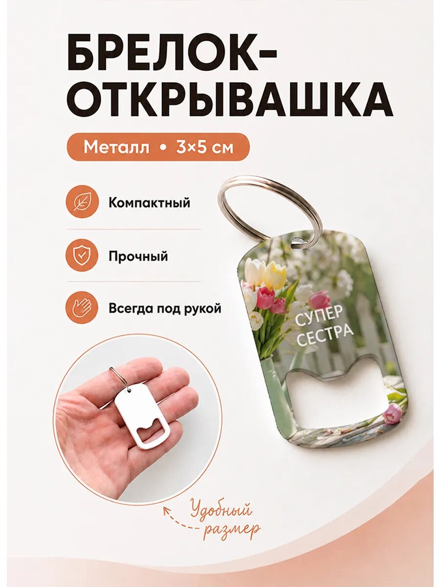 Брелок открывашка "Тюльпаны у Забора"